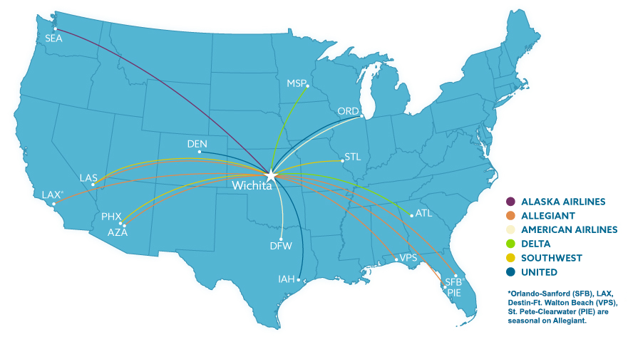 Wichita Airport Airline Information